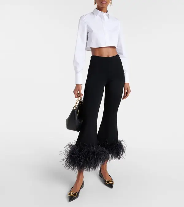 Valentino Garavani Vlogo Leather Ballet Flats - Black