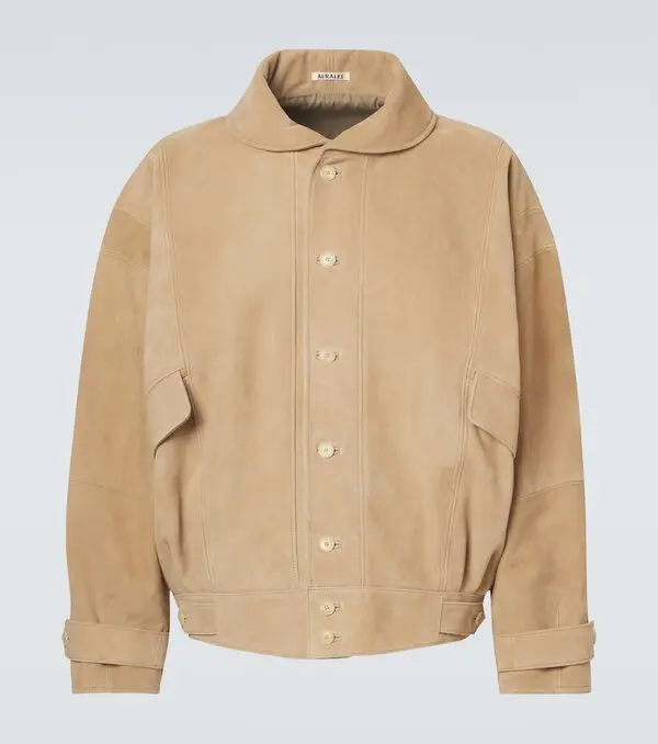 Auralee Suede Blouson Jacket - Beige