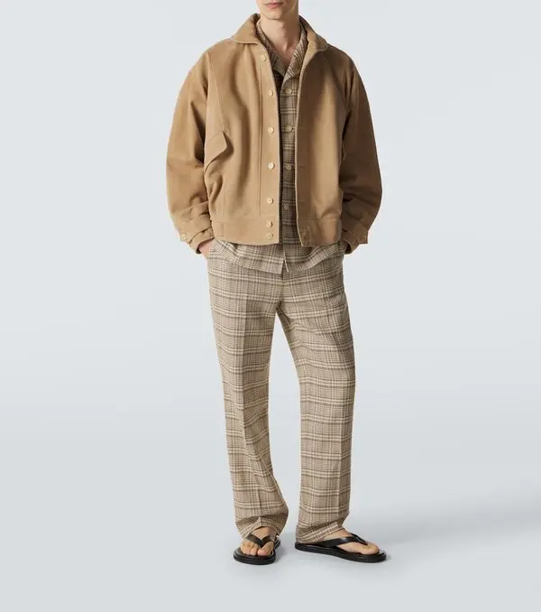 Auralee Suede Blouson Jacket - Beige