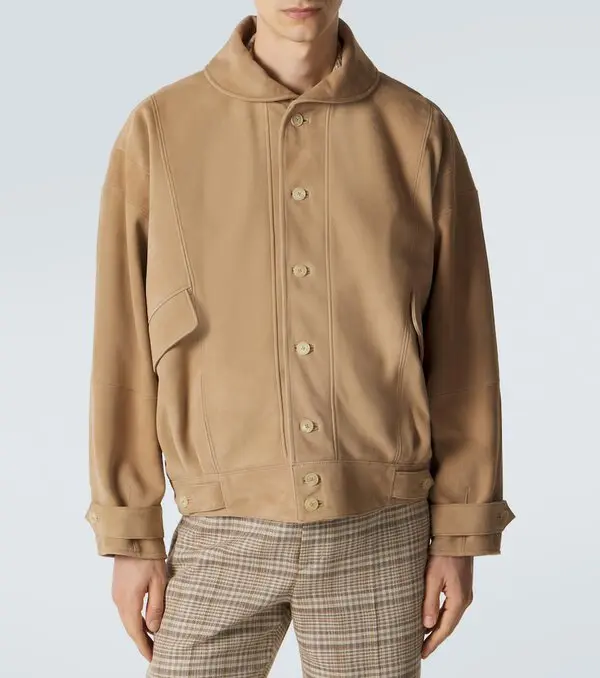 Auralee Suede Blouson Jacket - Beige