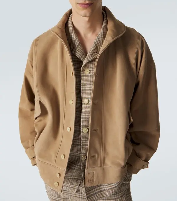 Auralee Suede Blouson Jacket - Beige