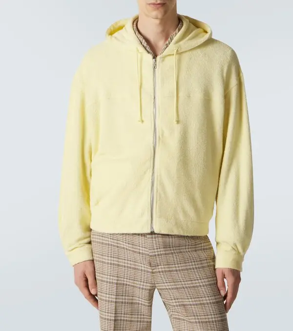 Auralee Cotton-blend Pile Zip-up Hoodie