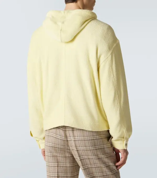 Auralee Cotton-blend Pile Zip-up Hoodie