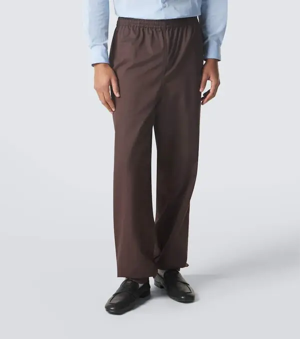 Miu Miu Cotton Twill Tapered Pants