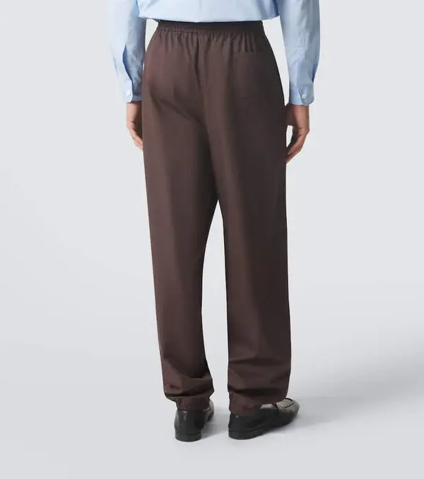 Miu Miu Cotton Twill Tapered Pants