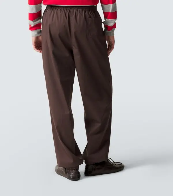 Miu Miu Cotton Twill Tapered Pants