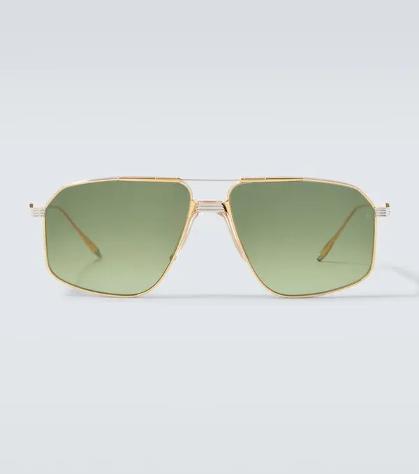 JACQUES MARIE MAGE Jagger Aviator Sunglasses - Gold