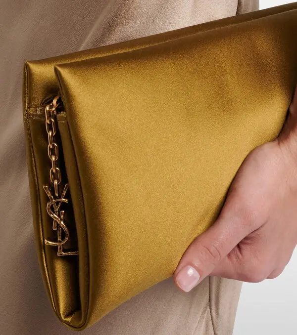 Saint Laurent Evening Satin Clutch