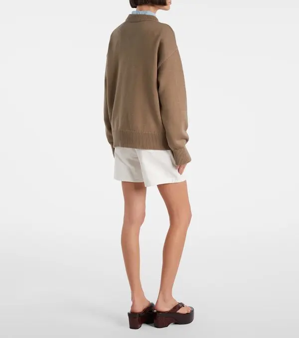 AMI Paris Denim Shorts - White