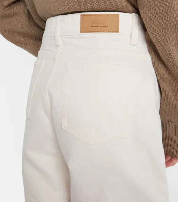 AMI Paris Denim Shorts - White
