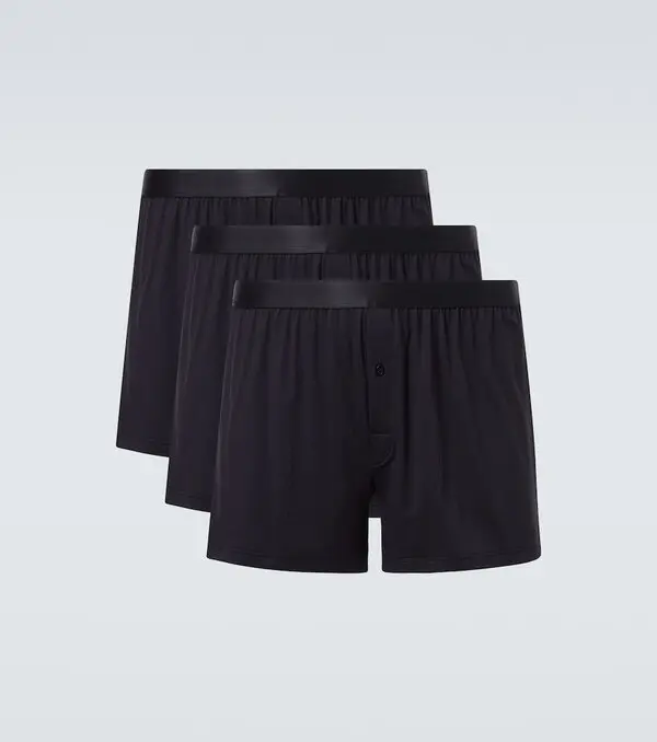 CDLP Set Of 3 Jersey Boxer Briefs - Black