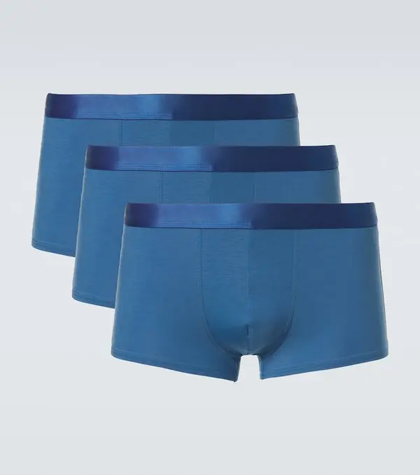 CDLP Set Of 3 Jersey Boxer Briefs - Blue