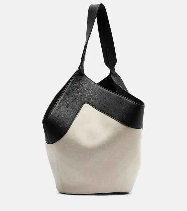 Khaite Lotus Medium Canvas Tote Bag - Beige