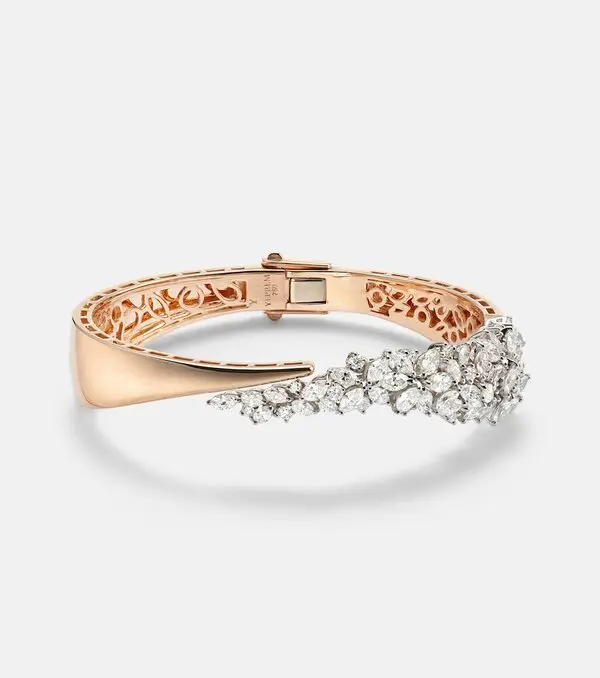Yeprem 18kt Rose And White Diamond Bracelet - Gold