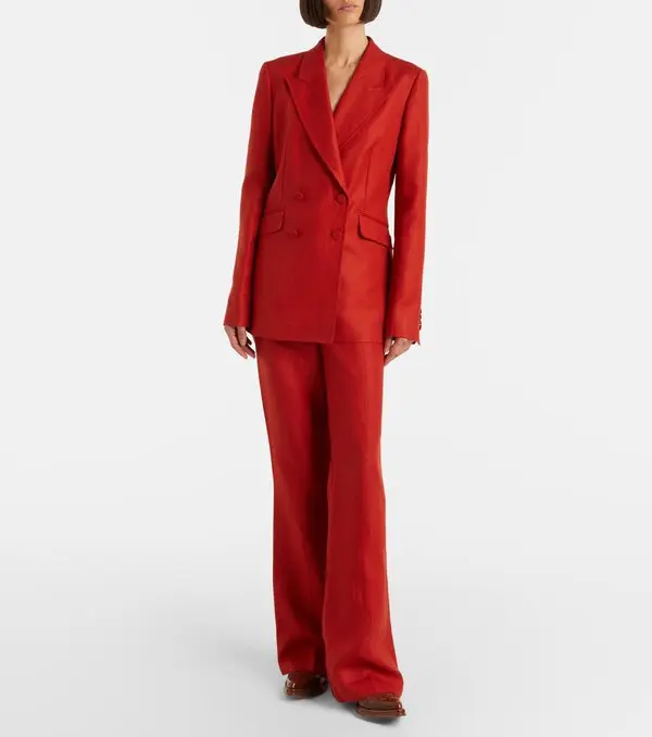 Gabriela Hearst Angela Linen Twill Blazer - Orange