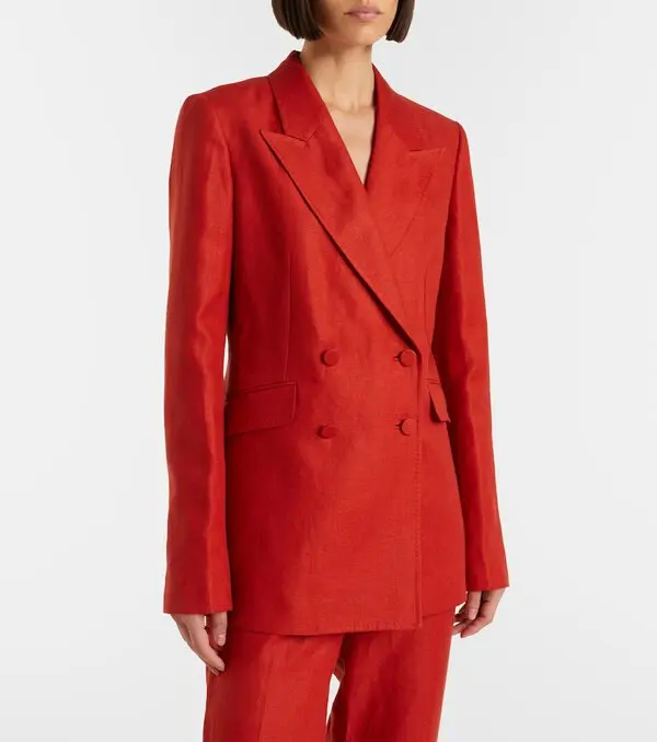 Gabriela Hearst Angela Linen Twill Blazer - Orange