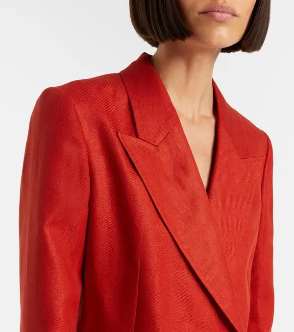 Gabriela Hearst Angela Linen Twill Blazer - Orange