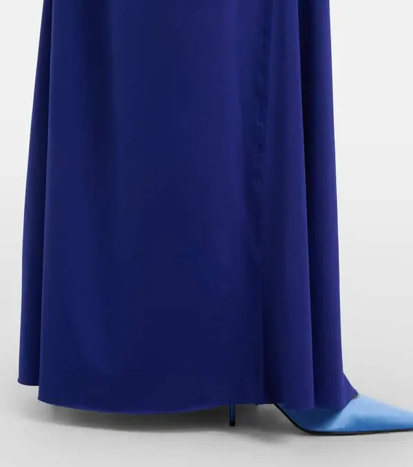 Victoria Beckham Ruched Maxi Dress - Blue