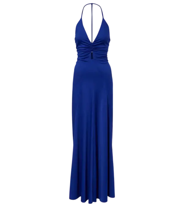 Victoria Beckham Ruched Maxi Dress - Blue
