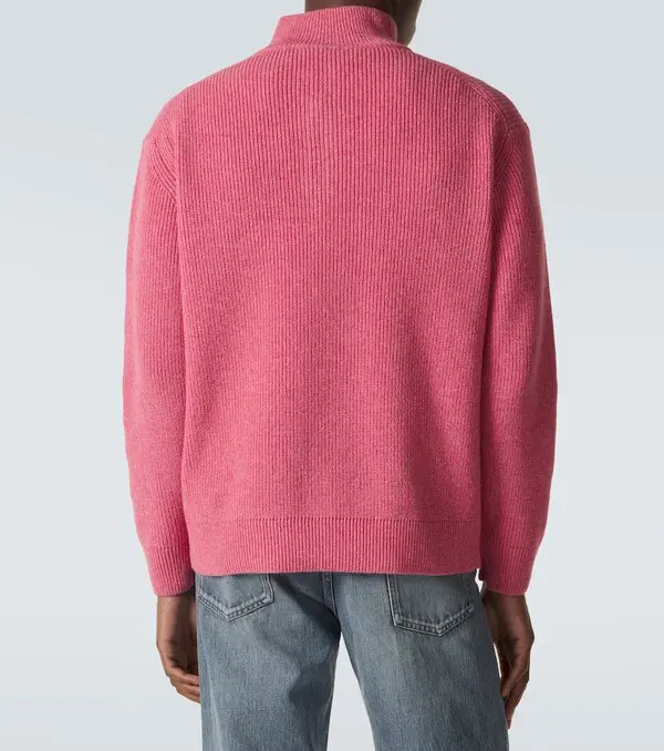 JW Anderson Wool And Cotton Half-zip Sweater - Pink