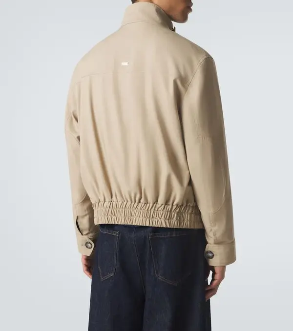 Ami Virgin Wool Gabardine Jacket - Beige