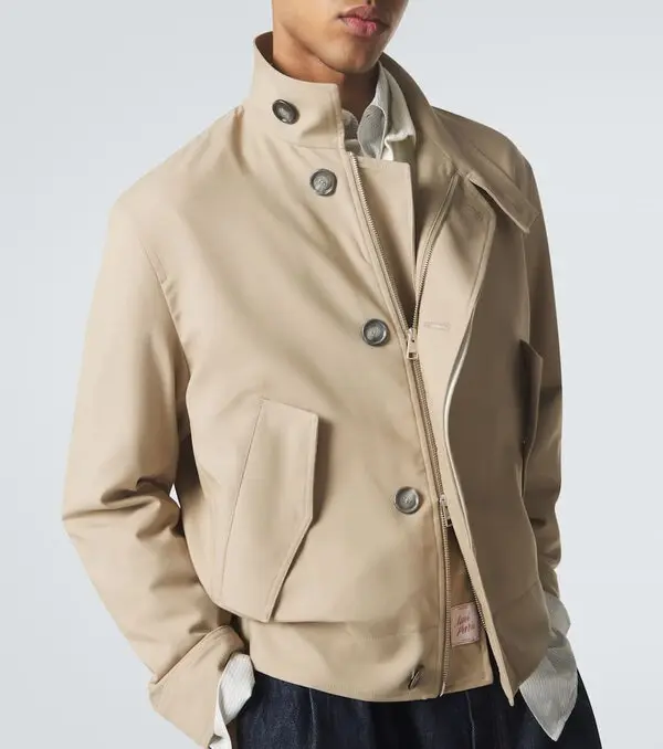 Ami Virgin Wool Gabardine Jacket - Beige