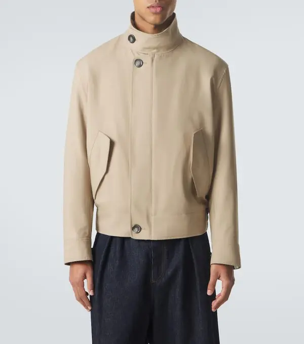 Ami Virgin Wool Gabardine Jacket - Beige