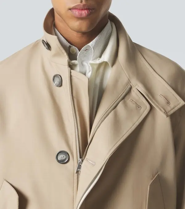 Ami Virgin Wool Gabardine Jacket - Beige
