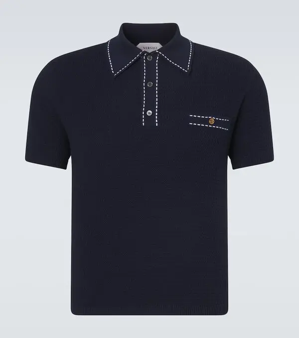 Versace Cotton Polo Sweater