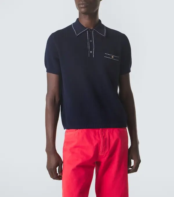 Versace Cotton Polo Sweater