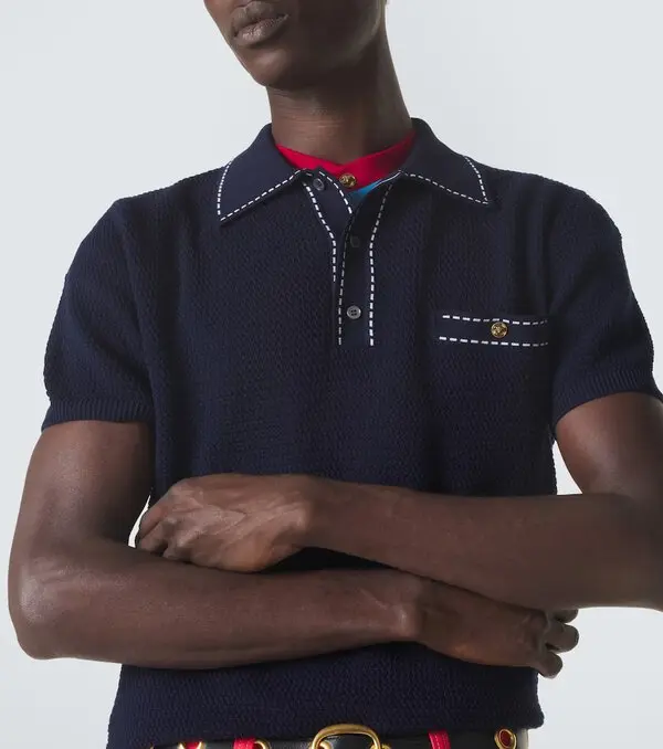 Versace Cotton Polo Sweater