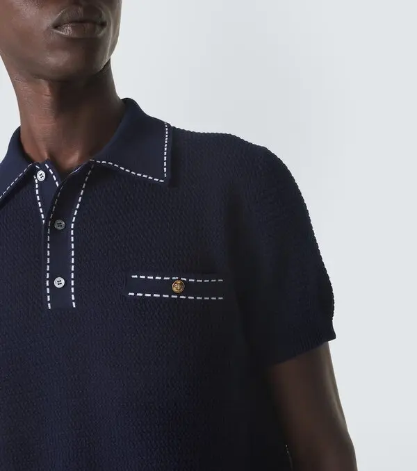 Versace Cotton Polo Sweater