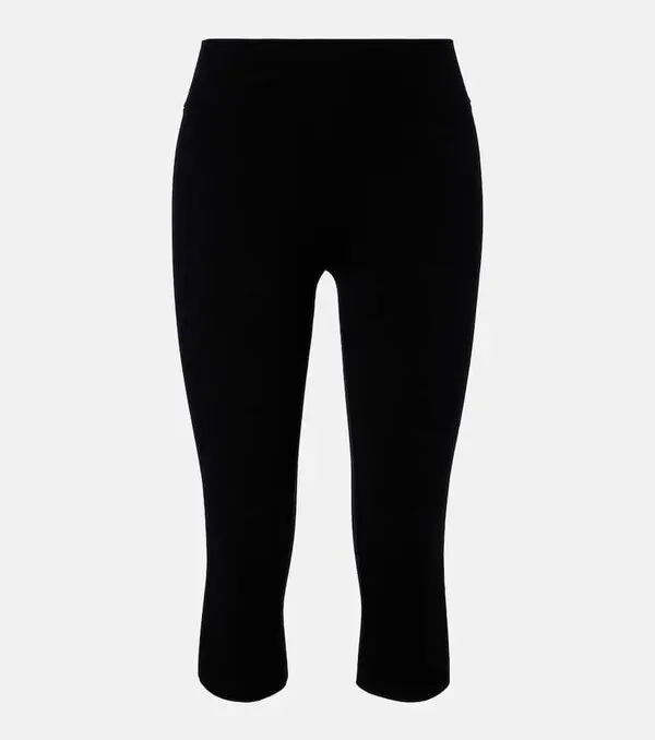 TOTEME Knitted Capri Leggings - Black