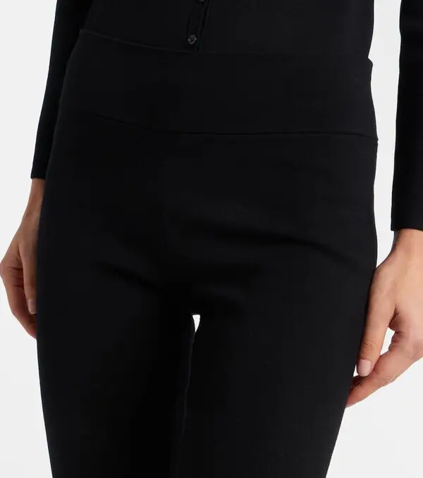 TOTEME Knitted Capri Leggings - Black