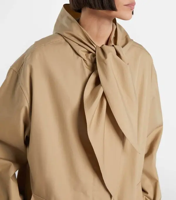 TOTEME Cotton Tie-detailed Jacket - Beige