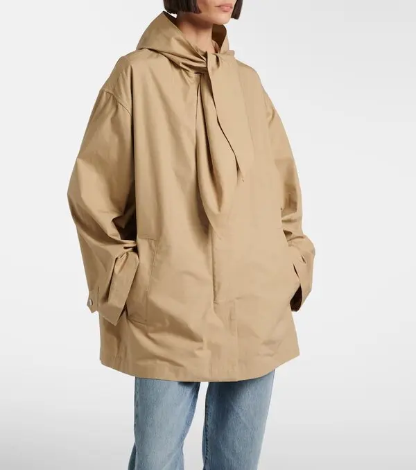 TOTEME Cotton Tie-detailed Jacket - Beige