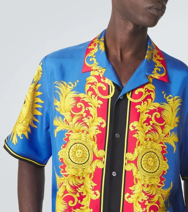 Versace Printed Silk Bowling Shirt - Multicoloured