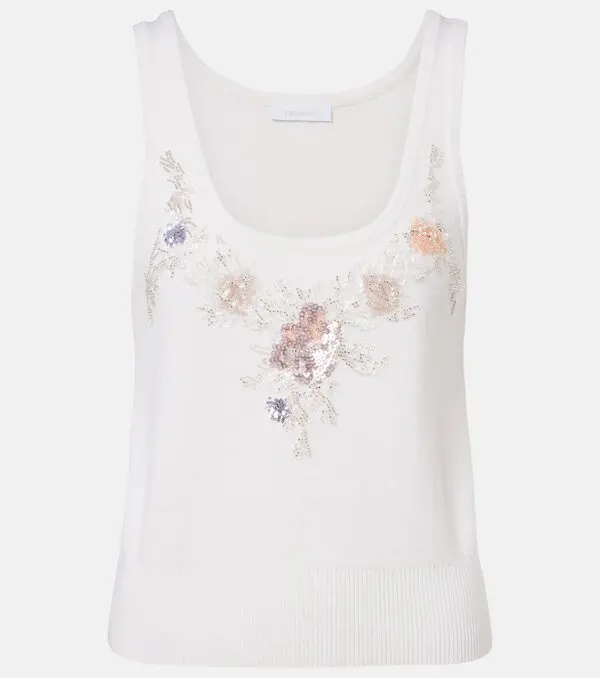 Rabanne Sequined Wool And Cashmere Top