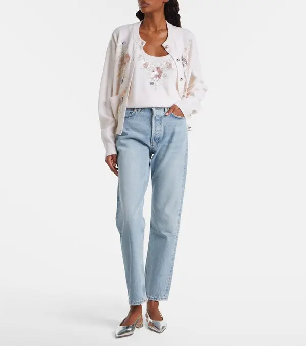 Rabanne Sequined Wool And Cashmere Top