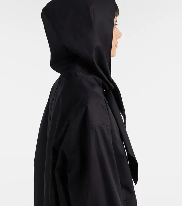 TOTEME Scarf-detailed Cotton Jacket - Black