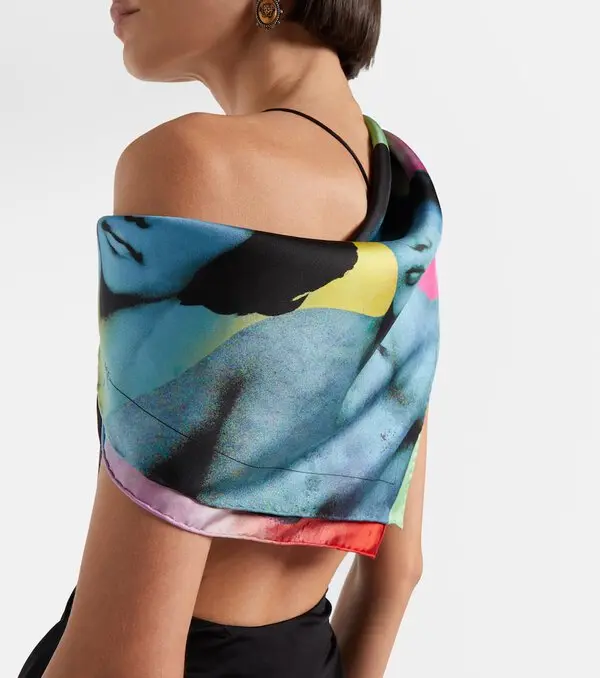 Versace Printed Silk Twill Scarf - Multicoloured