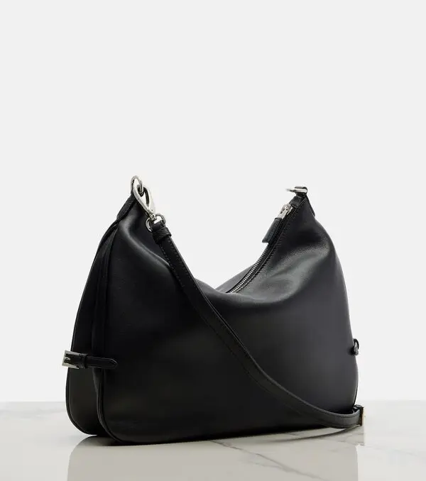 Prada Aimee Large Leather Shoulder Bag