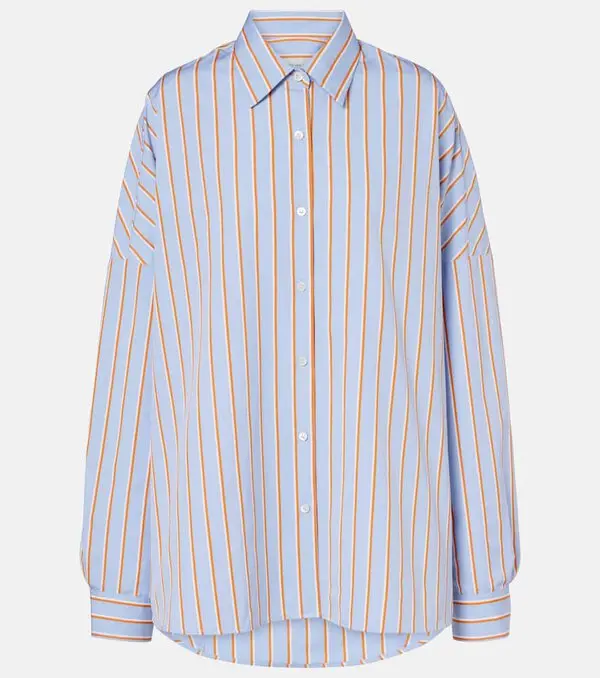 Dries Van Noten Striped Cotton Shirt - Blue