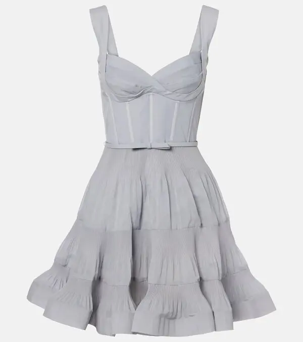 Zimmermann Pleated Bustier Mini Dress