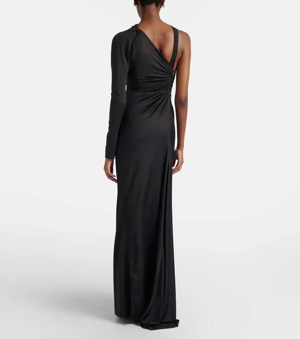 Victoria Beckham Ruched One-shoulder Maxi Dress