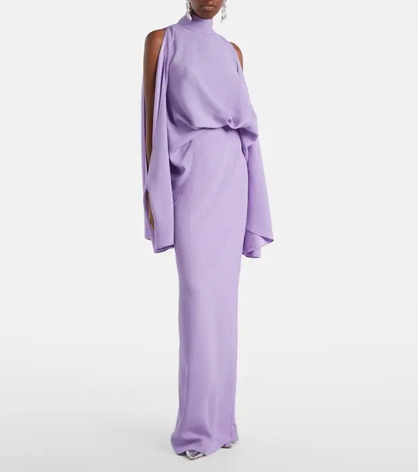 TALLER MARMO Bacall Draped Gown - Purple