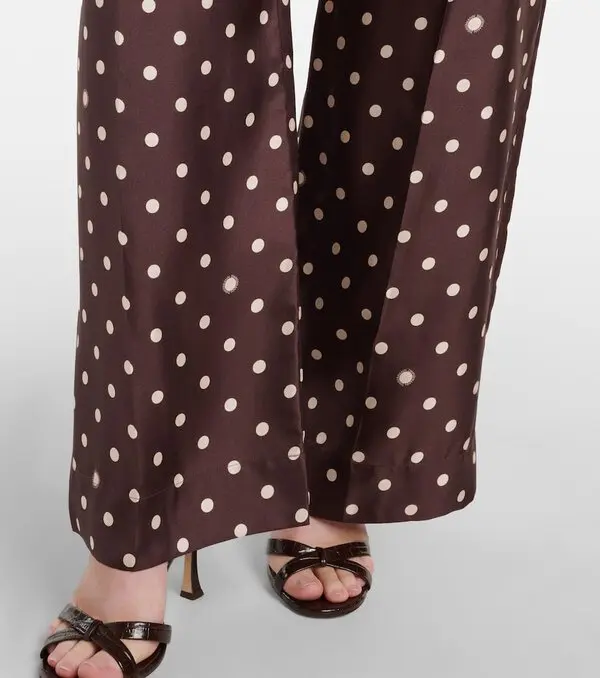 Zimmermann Polka-dot Silk Satin Pants