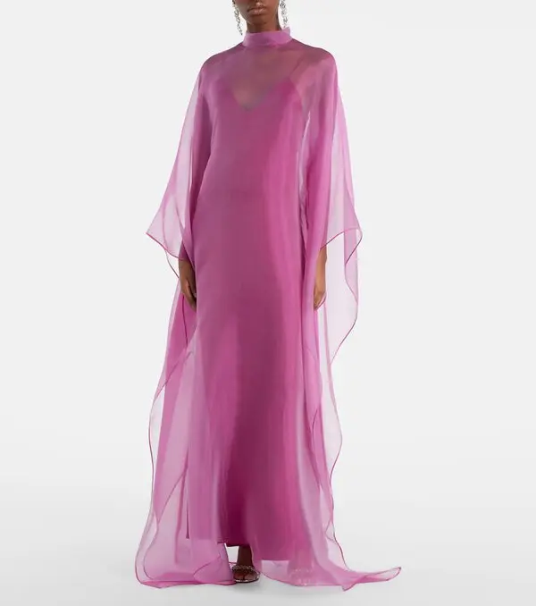 TALLER MARMO Sphinx Semi-sheer Organza Gown - Purple