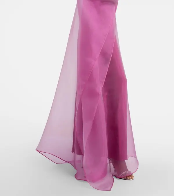 TALLER MARMO Sphinx Semi-sheer Organza Gown - Purple