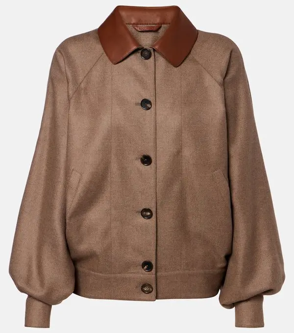 Loro Piana Kiefer Cashmere And Silk Bomber Jacket - Brown